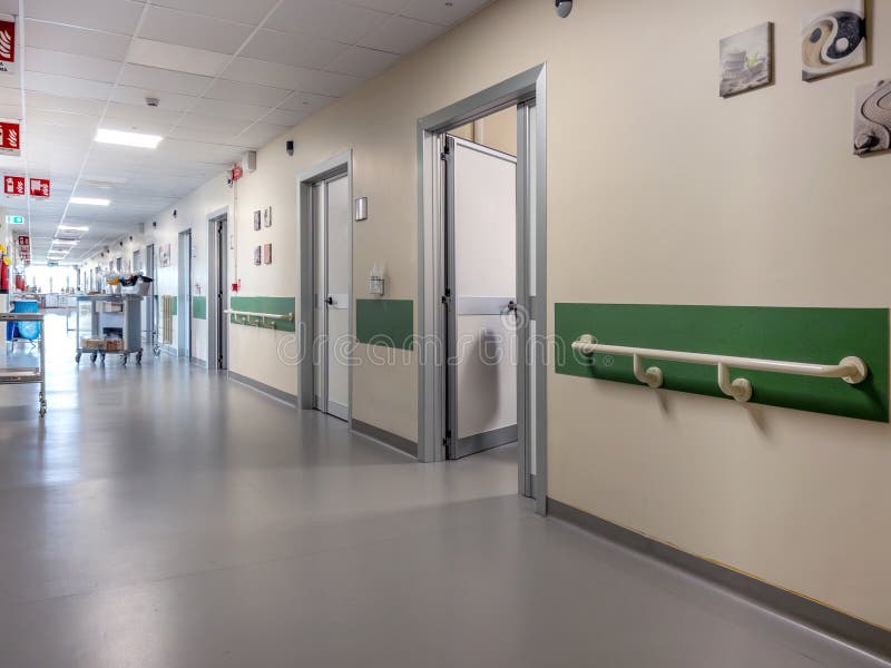 Hospital ward corridor stock image. Image of clean, medical - 331725813