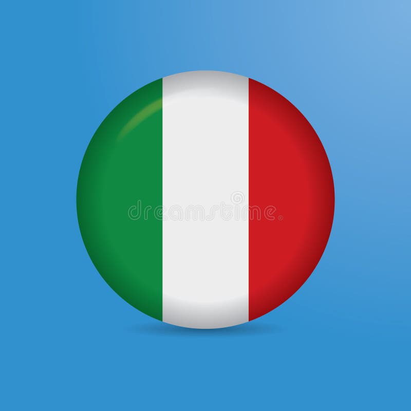 Italy Button Badge. Vector Illustration Decorative Design Stock Vector ...