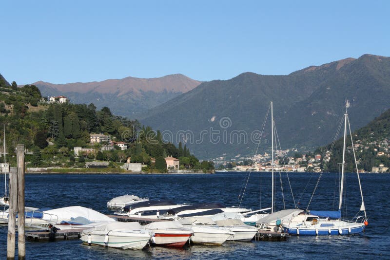 Italy, Cernobbio (CO): the Harbour Stock Image - Image of italy ...