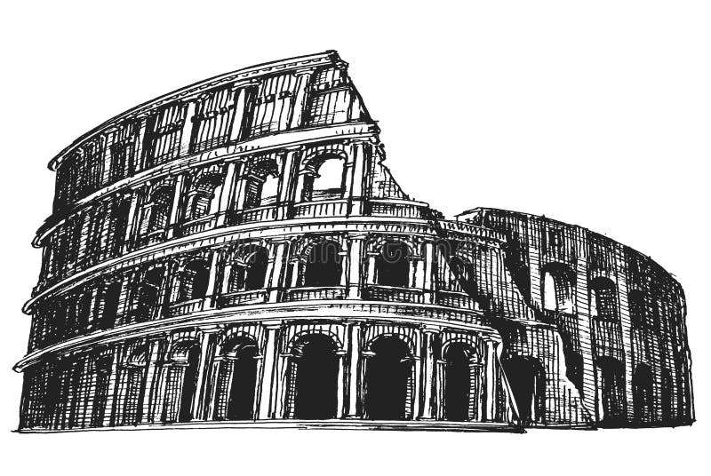 Colosseum Outline Stock Illustrations – 1,670 Colosseum Outline Stock ...