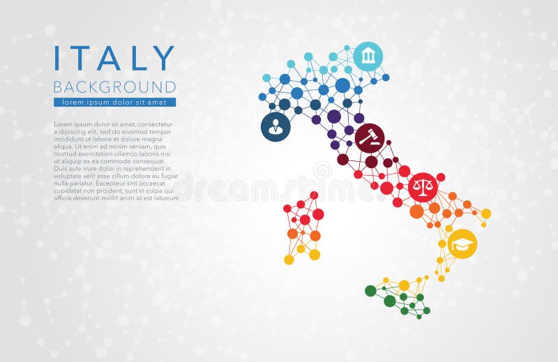 Italy Dotted Vector Background Stock Vector - Illustration of color ...