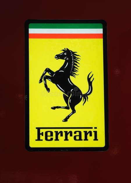 Italy Ferrari logo editorial stock image. Image of market - 21186684