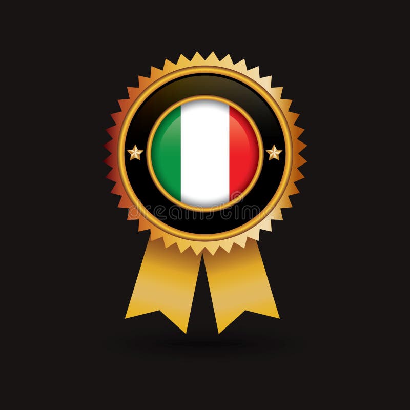 Italy Flag Badge. Vector Illustration Decorative Design Stock Vector ...