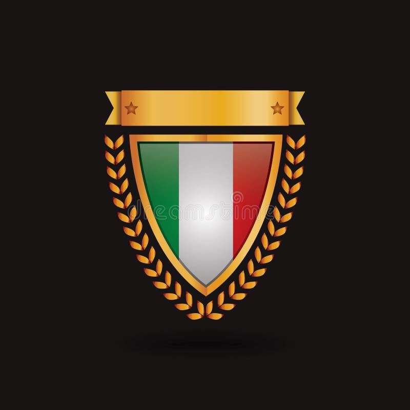 Italy Flag Badge. Vector Illustration Decorative Design Stock Vector ...