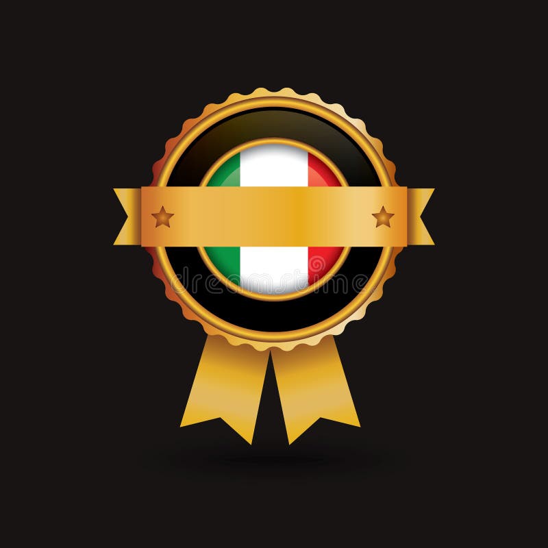 Italy Flag Badge. Vector Illustration Decorative Design Stock Vector ...