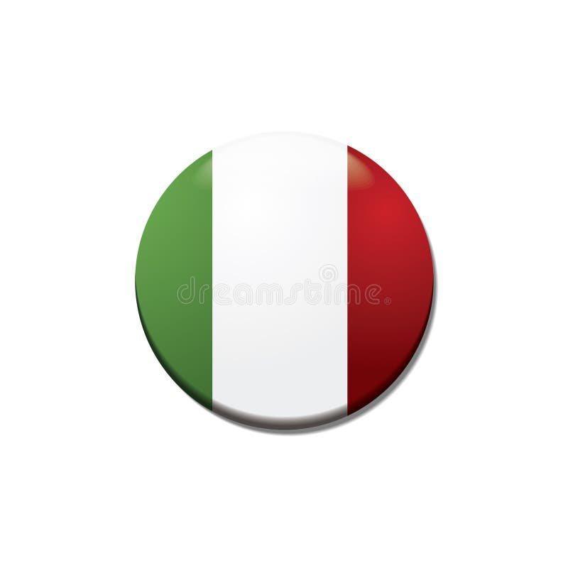 Italy Flag Button. Vector Illustration Decorative Design Stock Vector ...