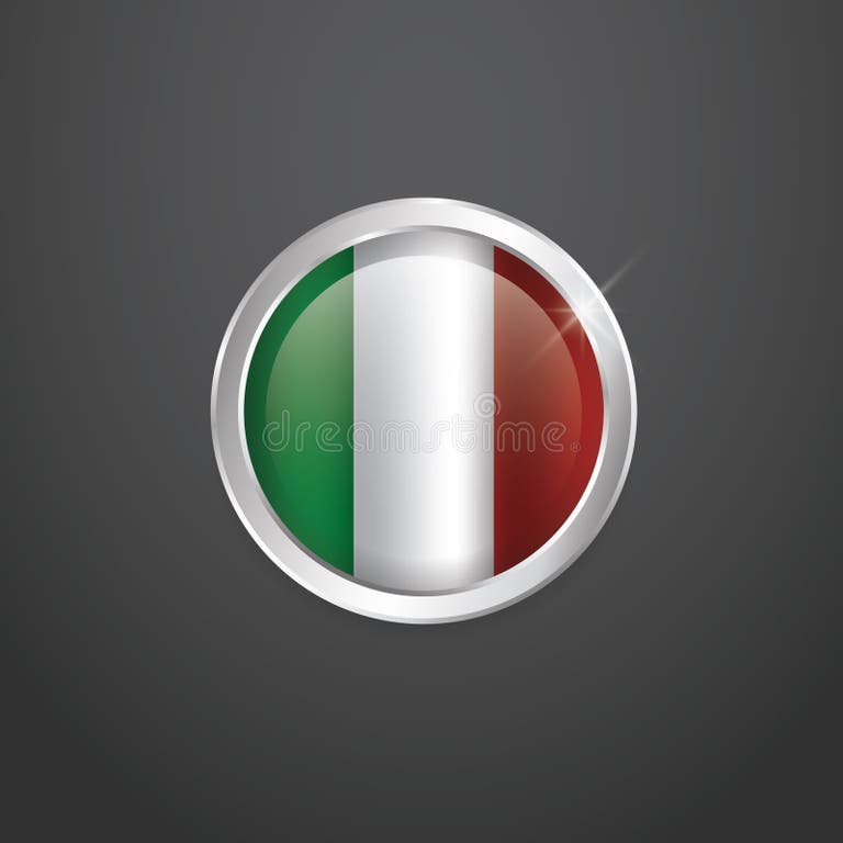 Italy Flag Button. Vector Illustration Decorative Design Stock Vector ...