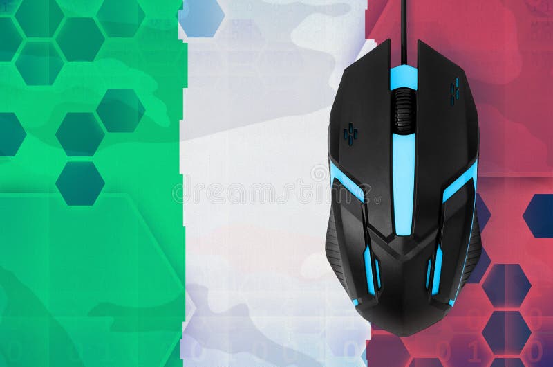 Italy Flag and Computer Mouse. Concept of Country Representing E-sports ...