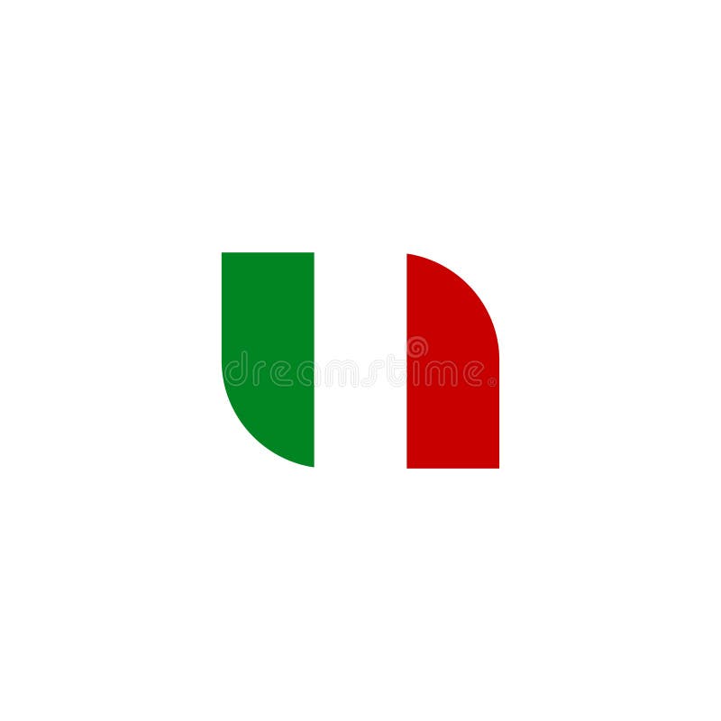 Italy Flag Icon Logo Design Vector Template Stock Vector - Illustration ...