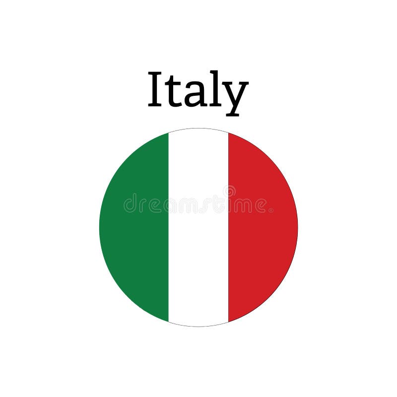 Italy Round Flag Icon. Round World Flags Vector Illustration Icons Set ...