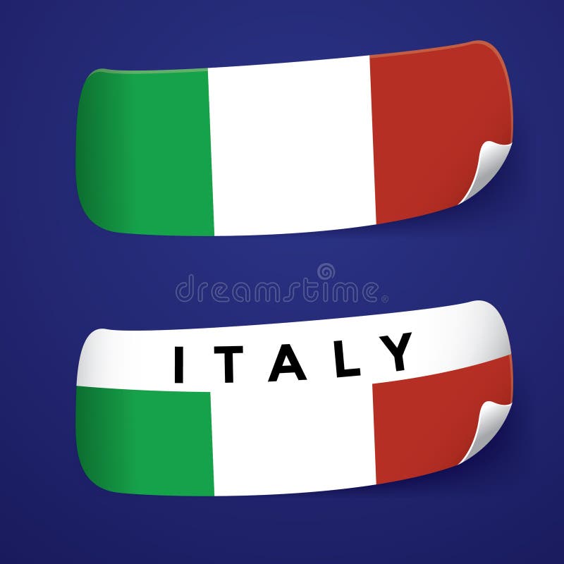 Italy Flag Label. Vector Illustration Decorative Design Stock Vector ...