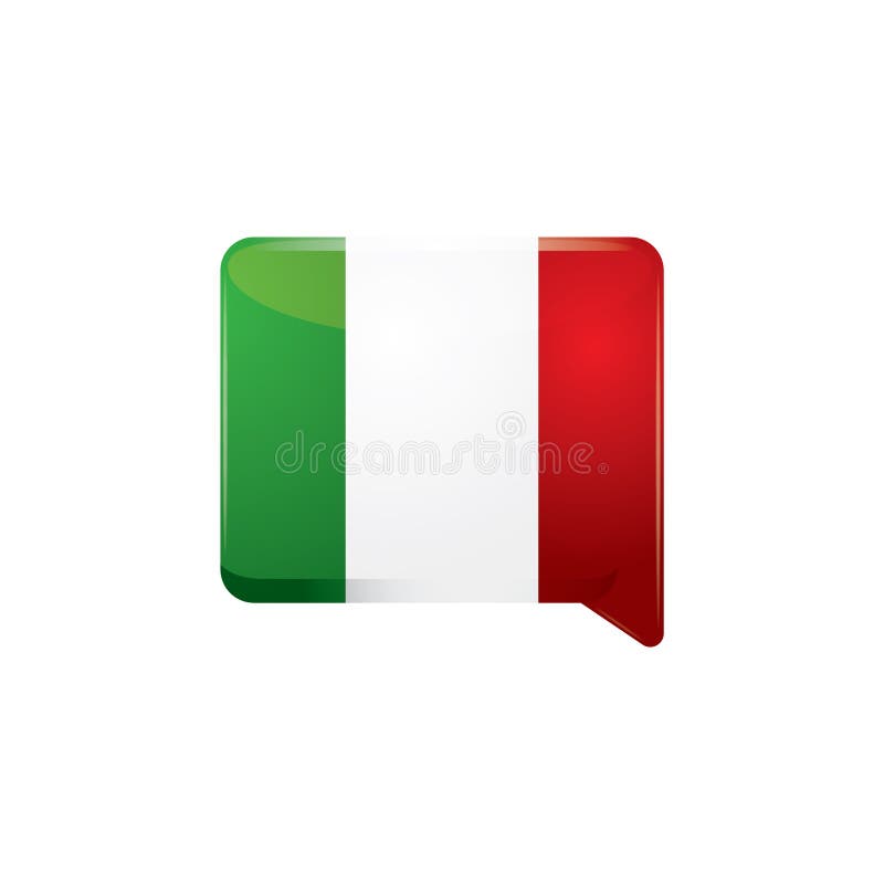 Italy Flag Speech Bubble. Vector Illustration Decorative Design Stock ...