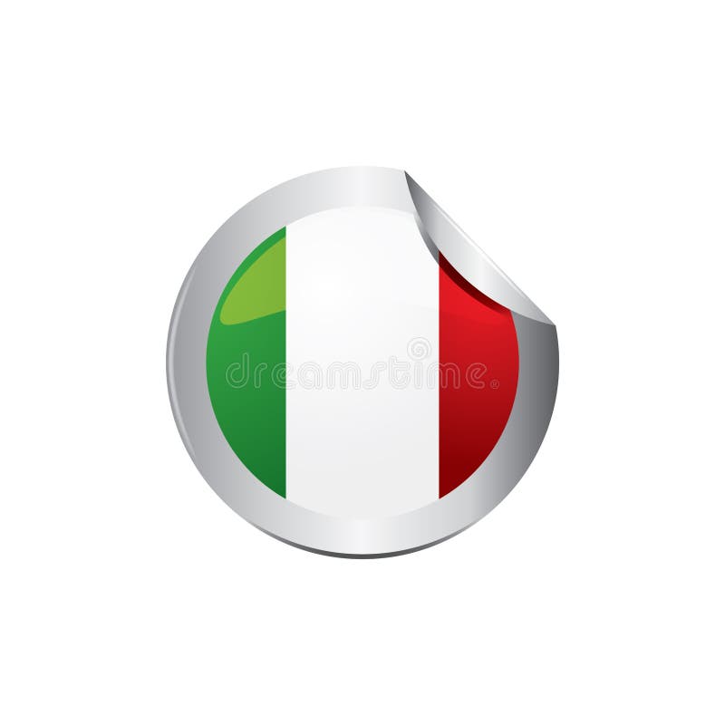 Italy Flag Sticker. Vector Illustration Decorative Design Stock Vector ...