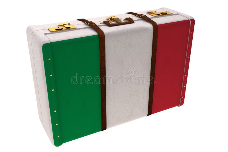 Italy flag suitcase stock illustration. Illustration of travelling ...