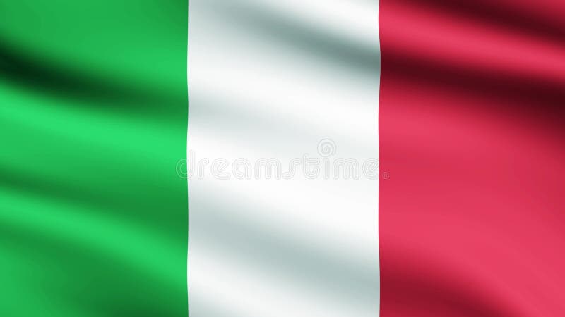 Italy Flag Waving Animation Background Stock Footage - Video of emblem ...