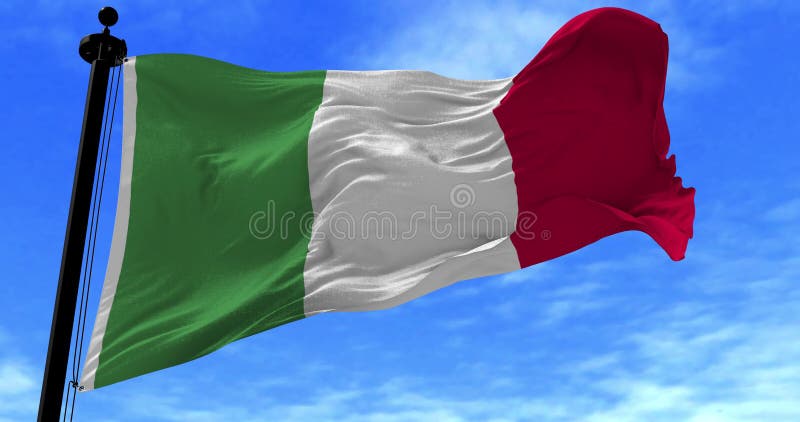 Italy Flag Video Waving in Wind. Italy Flag Wave Loop Waving in Wind ...