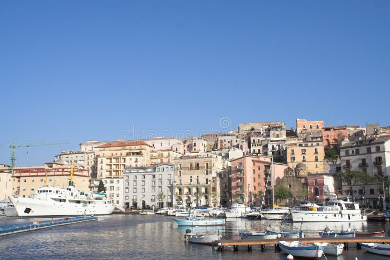 Italy - Gaeta - Historical City and Harbour Stock Image - Image of ...