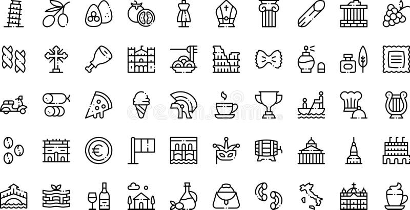 Italy Icons High-Quality Vector Icons Collection with Editable Stroke ...