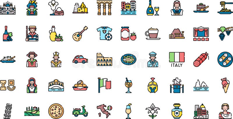 Italy Icons High-Quality Vector Icons Collection with Editable Stroke ...