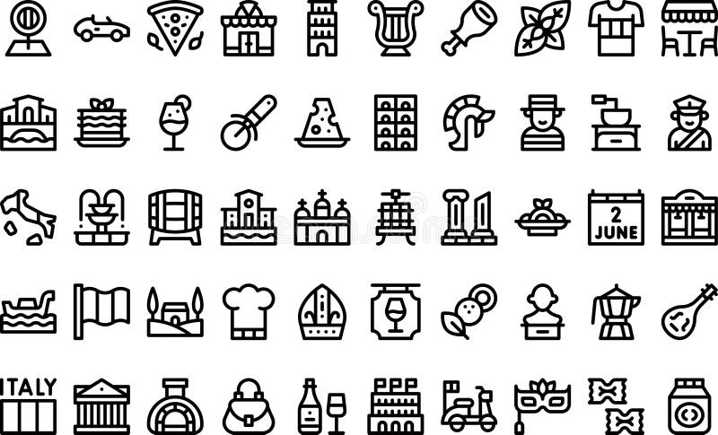 Italy Icons High-Quality Vector Icons Collection with Editable Stroke ...