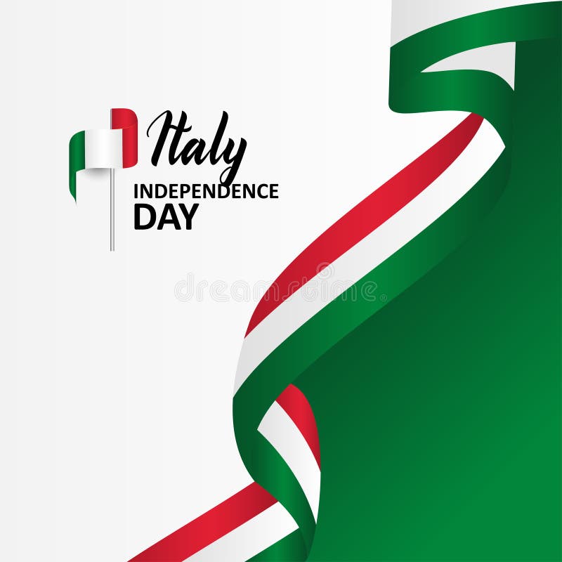 Italy Independence Day Banner with Flag Illustration Stock Vector ...