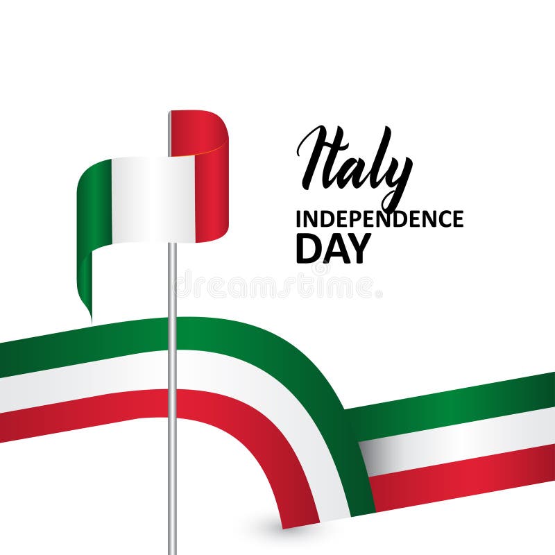 Italy Independence Day Banner with Flag Illustration Stock Vector ...