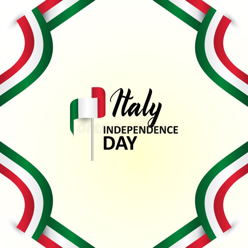 Italy Independence Day Banner with Flag Illustration Stock Vector ...