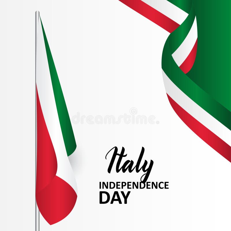 Italy Independence Day Banner with Flag Illustration Stock Vector ...