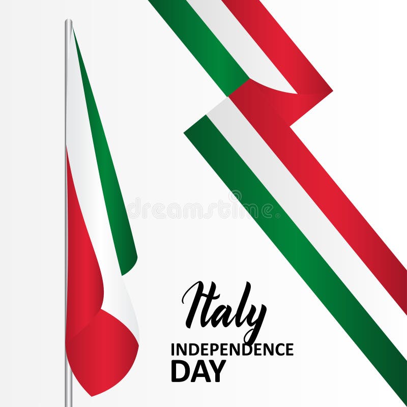 Italy Independence Day Banner with Flag Illustration Stock Vector ...