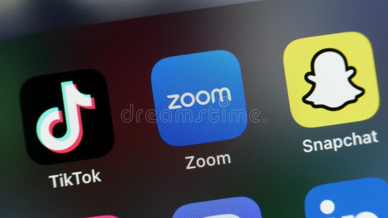 ITALY - JANUARY 9, 2023: Zoom App on an IPhone, Macro Editorial Stock ...