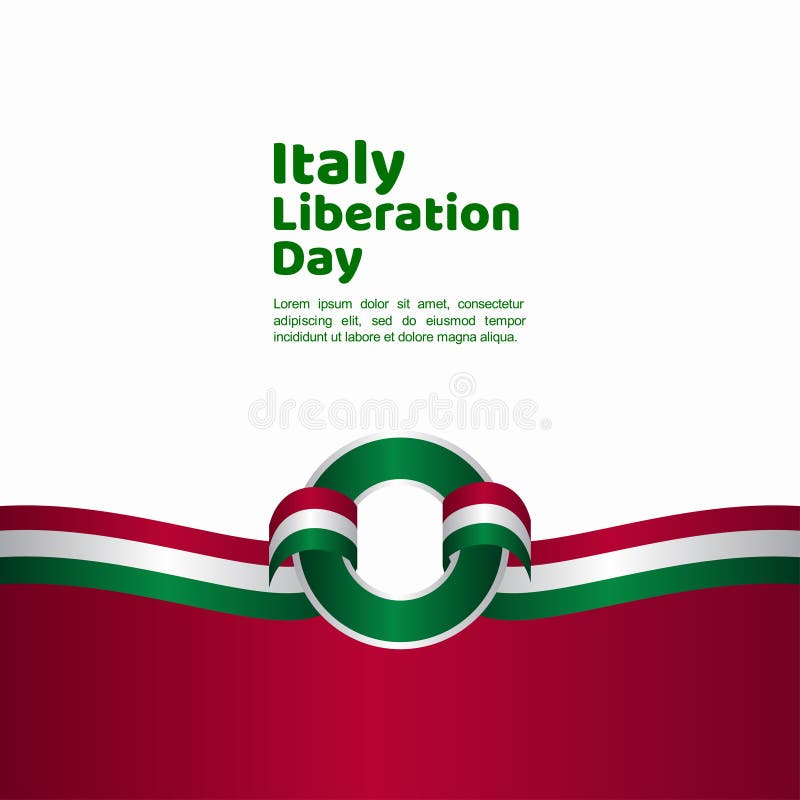 Italy Liberation Day Vector Template Design Illustration Stock Vector ...