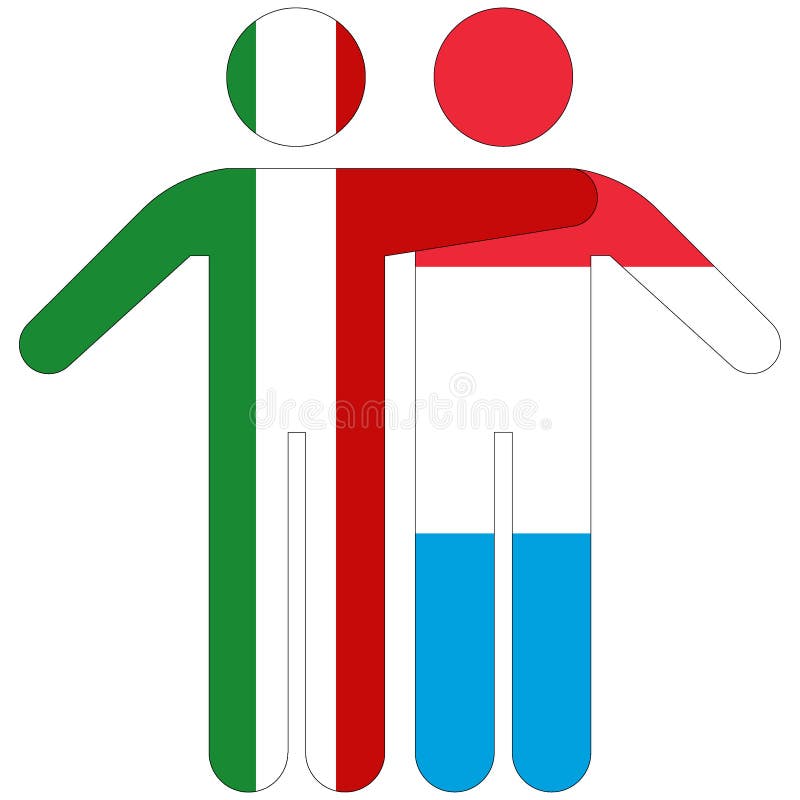 Italy - Luxembourg / Friendship Concept Stock Illustration ...
