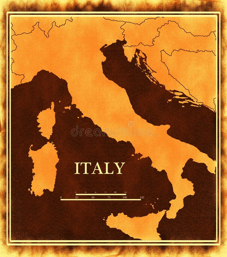 Italy old map stock illustration. Illustration of italy - 14205248
