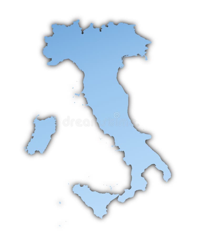 Italy Outline Map National Borders Country Shape Stock Illustrations ...