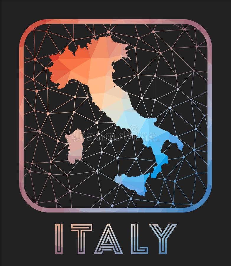 Italy map design. stock vector. Illustration of icon - 178989698