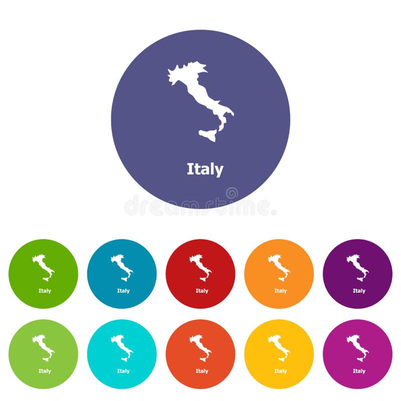 Italy Map Icon, Simple Style Stock Vector - Illustration of contour ...