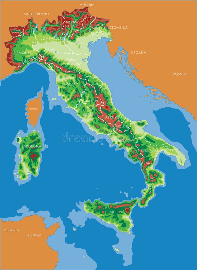 Italy map - italian stock vector. Illustration of italy - 2299265