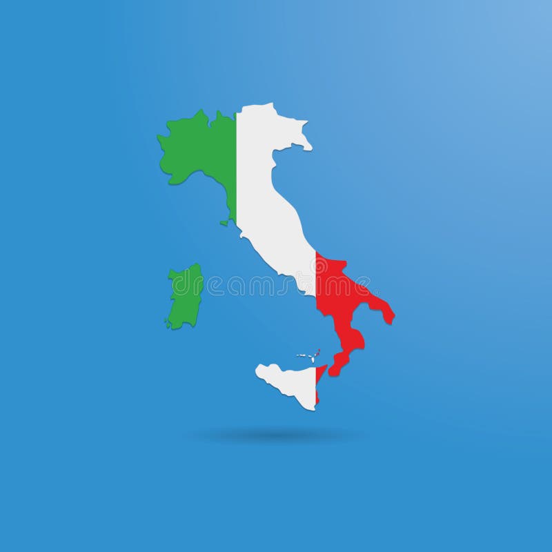 Italy Map Label. Vector Illustration Decorative Design Stock Vector ...
