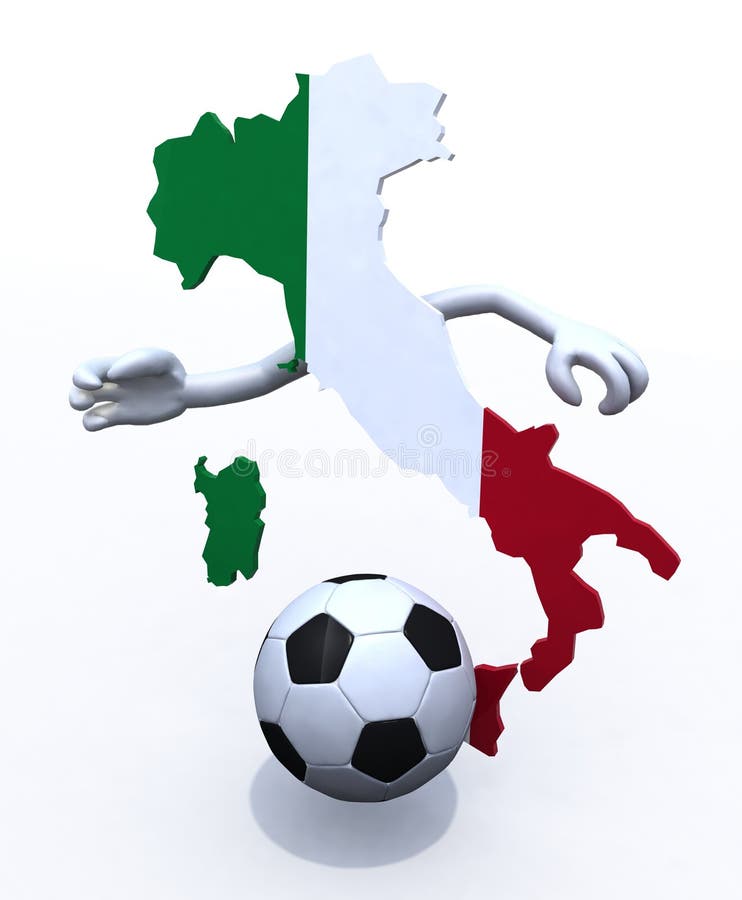 Italy map play soccer stock illustration. Illustration of international ...