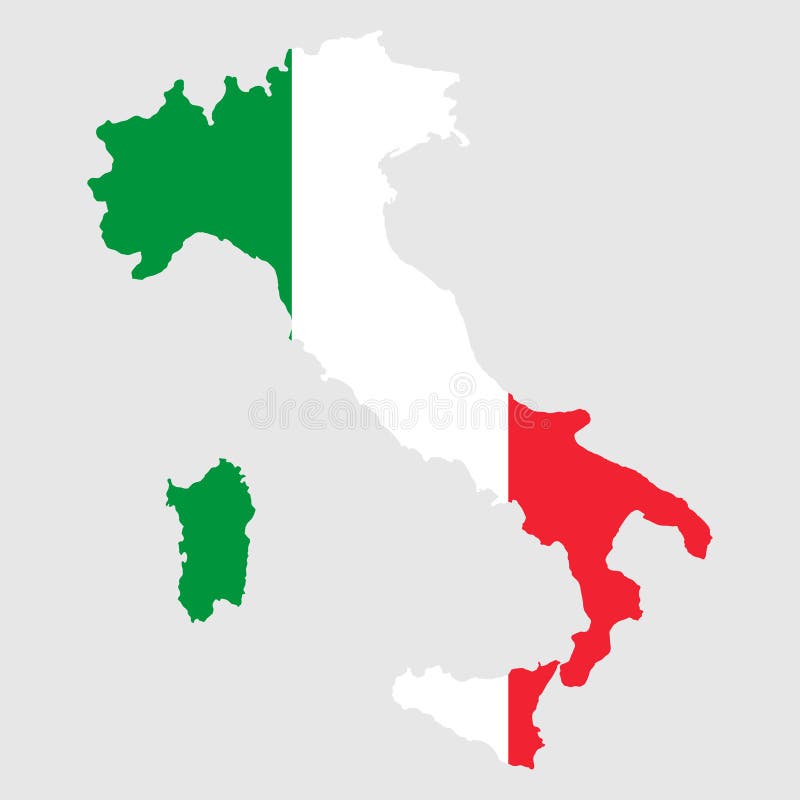 Italy Map Symbol Shape, Travel Web Flat Concept Icon Web Vector ...