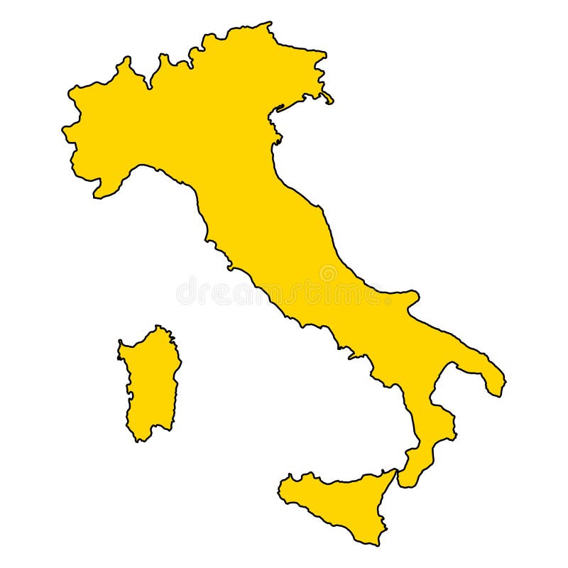 Italy Map Symbol Shape, Travel Web Flat Concept Icon Web Vector ...