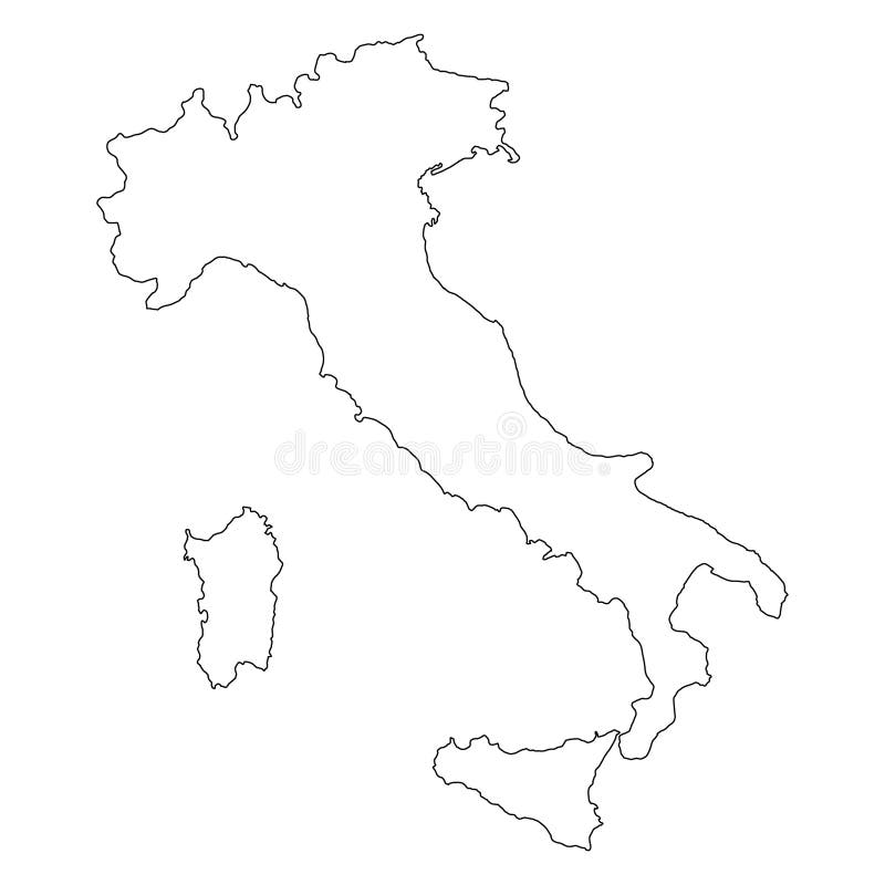 Italy Map Symbol Shape, Travel Web Flat Concept Icon Web Vector ...