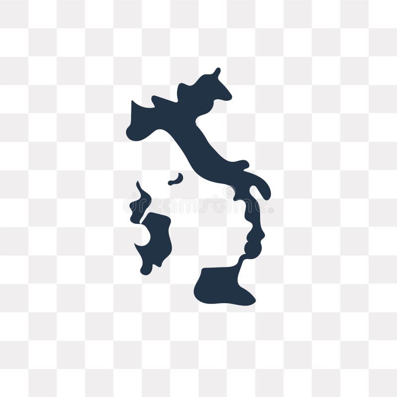 Italy Map Vector Icon Isolated on Transparent Background, Italy Stock ...