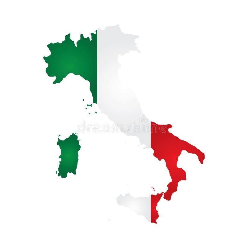 Italy Map. Vector Illustration Decorative Background Design Stock ...