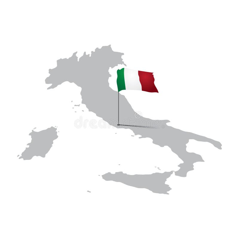 Italy Map. Vector Illustration Decorative Background Design Stock ...