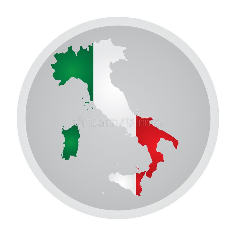 Italy Map. Vector Illustration Decorative Background Design Stock ...