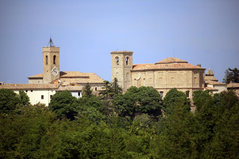 Italy,Marche, Cingoli, editorial stock photo. Image of tower - 78985663