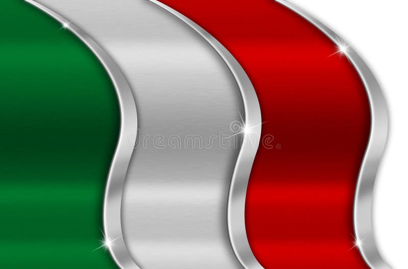 Italian flag stock illustration. Illustration of waves - 8101174