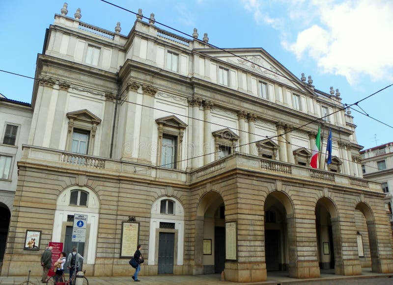 Italy, Milan, Exterior of La Scala Editorial Image - Image of ...