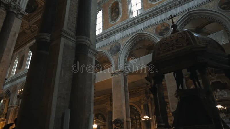 Inside of Cathedral of the Assumption of Mary. Stock Footage - Video of ...